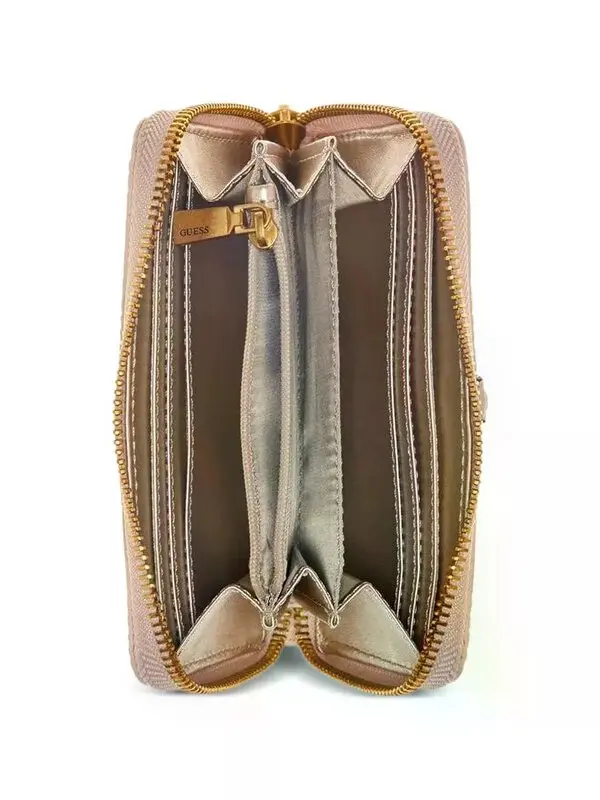 Guess Laurel Mini Logo-print Wallet - Brown