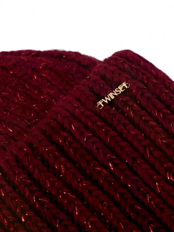 TWINSET Knitted Beanie With Lurex