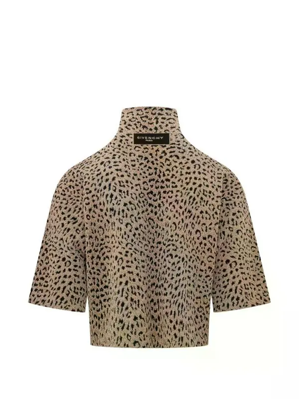 Givenchy Leopard-print High-neck T-shirt