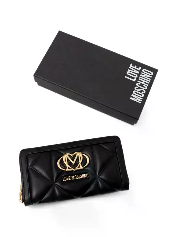 Moschino Quilted Logo-plaque Wallet