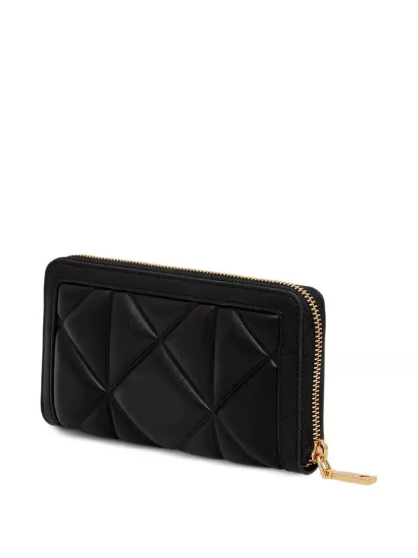Moschino Quilted Logo-plaque Wallet - Black