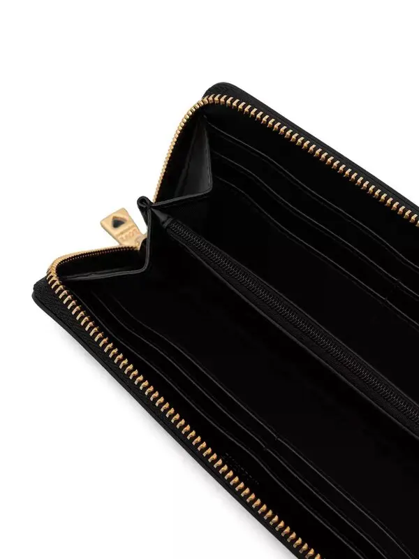 Moschino Quilted Logo-plaque Wallet - Black