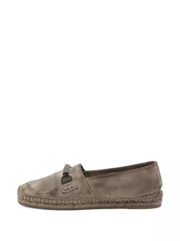 Brunello Cucinelli Monili Suede Espadrilles