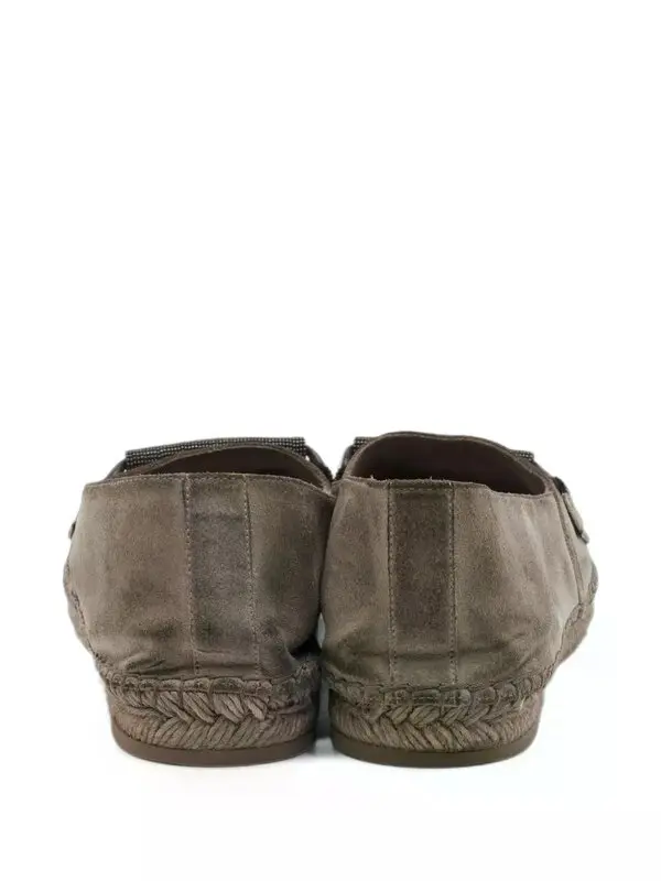Brunello Cucinelli Monili Suede Espadrilles