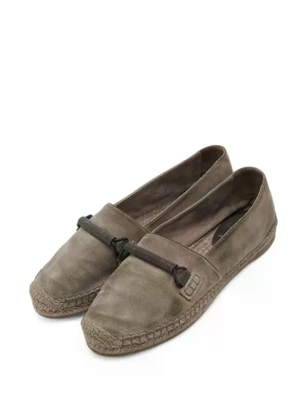 Brunello Cucinelli Monili Suede Espadrilles