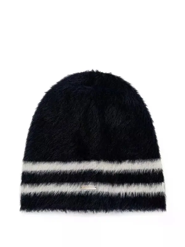 Dsquared2 Striped Logo-plaque Beanie Hat - Blue