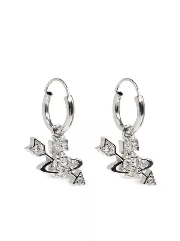 VIVIENNE WESTWOOD Kiri Orb Hoop Earrings - Silver