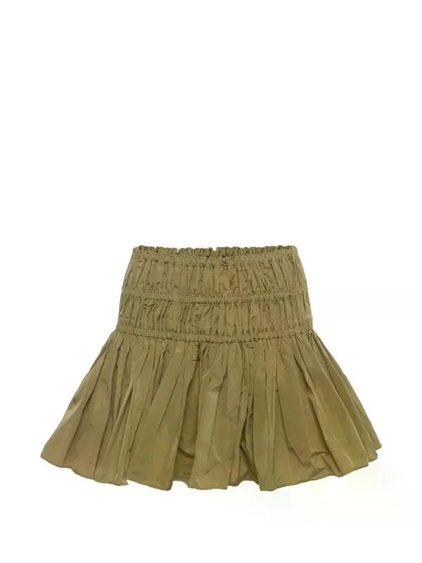 Maje Smocked Tiered Skirt - Green
