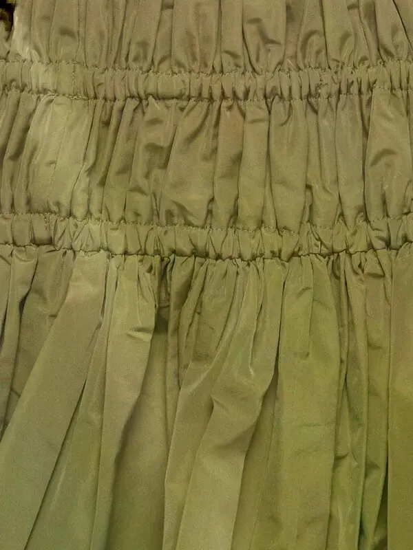 Maje Smocked Tiered Skirt - Green