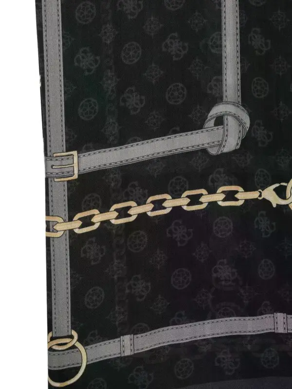 Guess Chain-print Logo Scarf