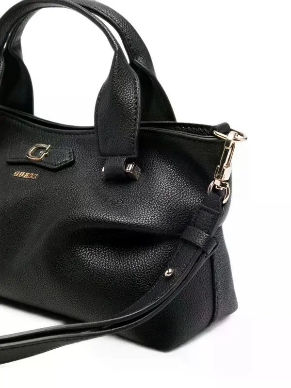 Guess Suzy Mini Logo-plaque Pebbled Tote Bag