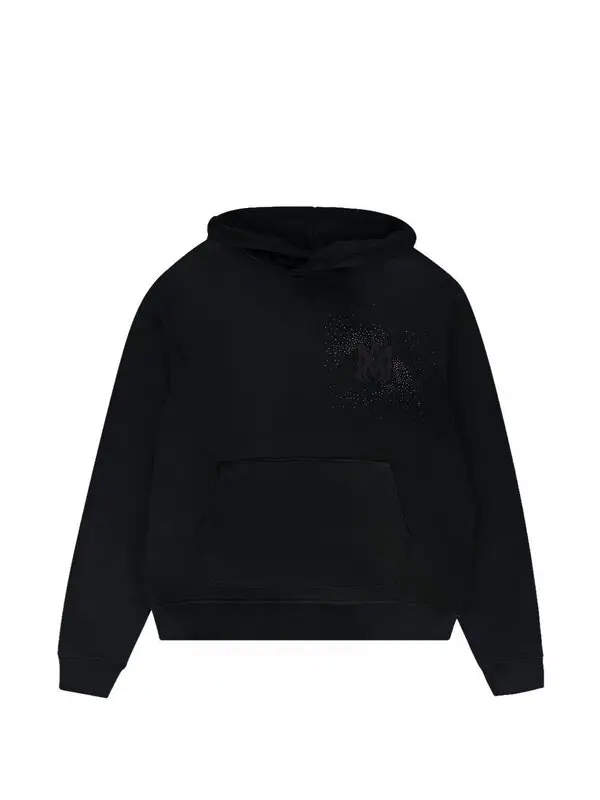 Amiri Crystal Burst Ma Pouch-pocket Hoodie - Black