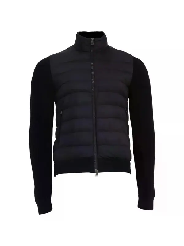 Moncler Quilted Panelled Sweater - Blue