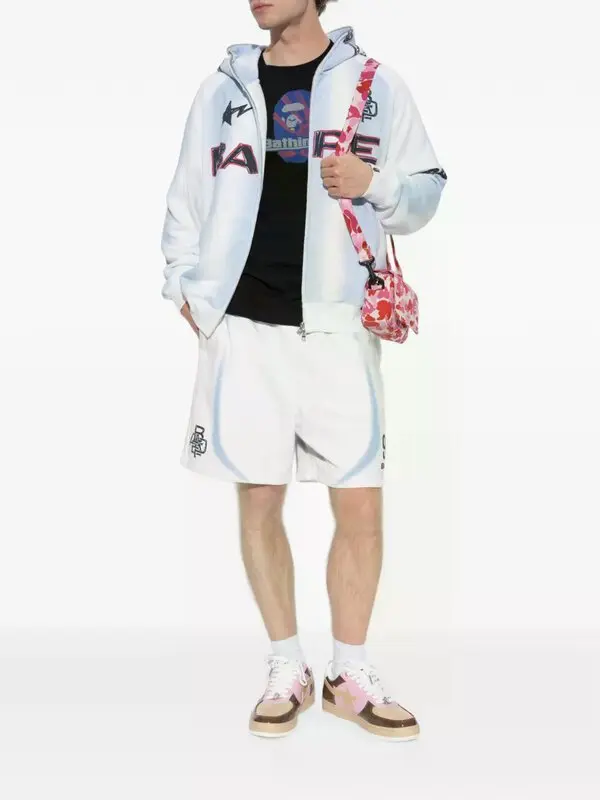 A BATHING APE Logo-print Elasticated-waist Track Shorts