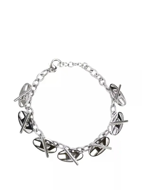 DIESEL® Charm-embellished Chain Bracelet - Silver
