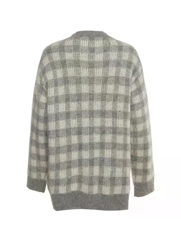Sandro Check Jacquard Ontario Cardigan