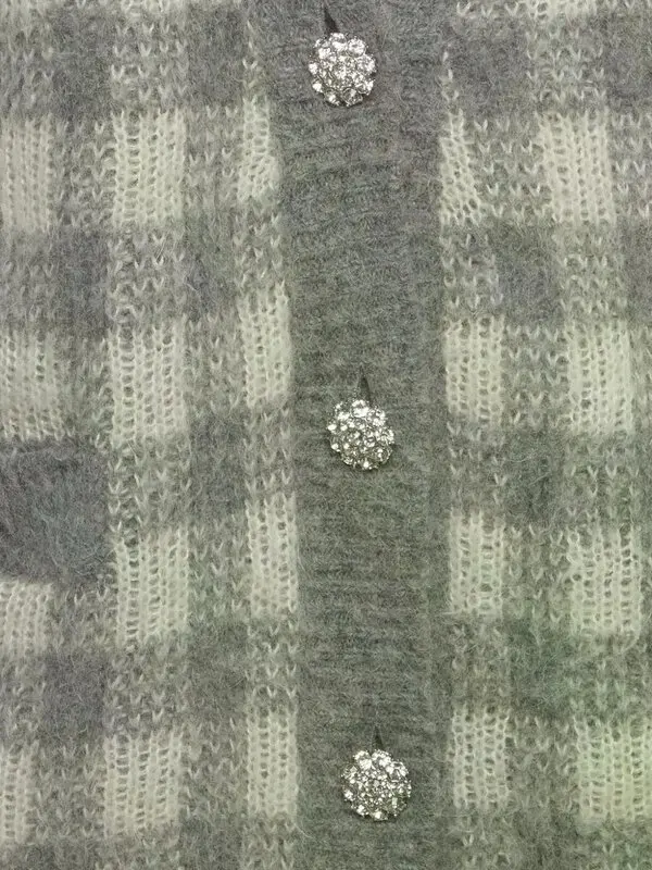 Sandro Check Jacquard Ontario Cardigan