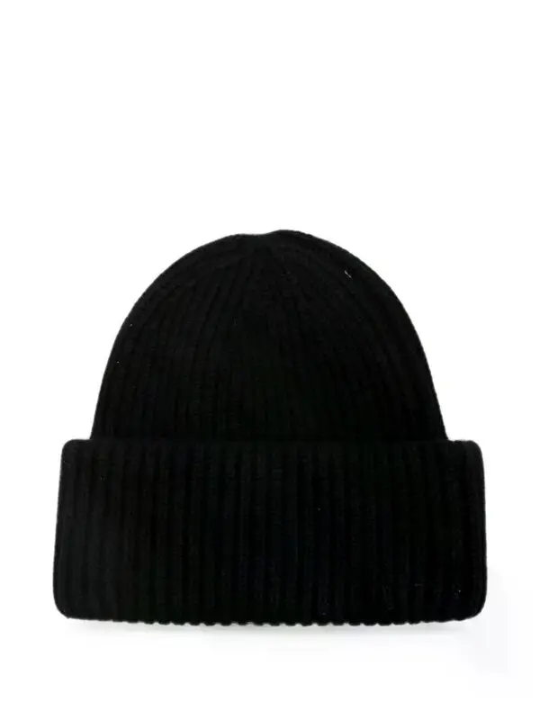 Soft Goat Ribbed-knit Beanie Hat