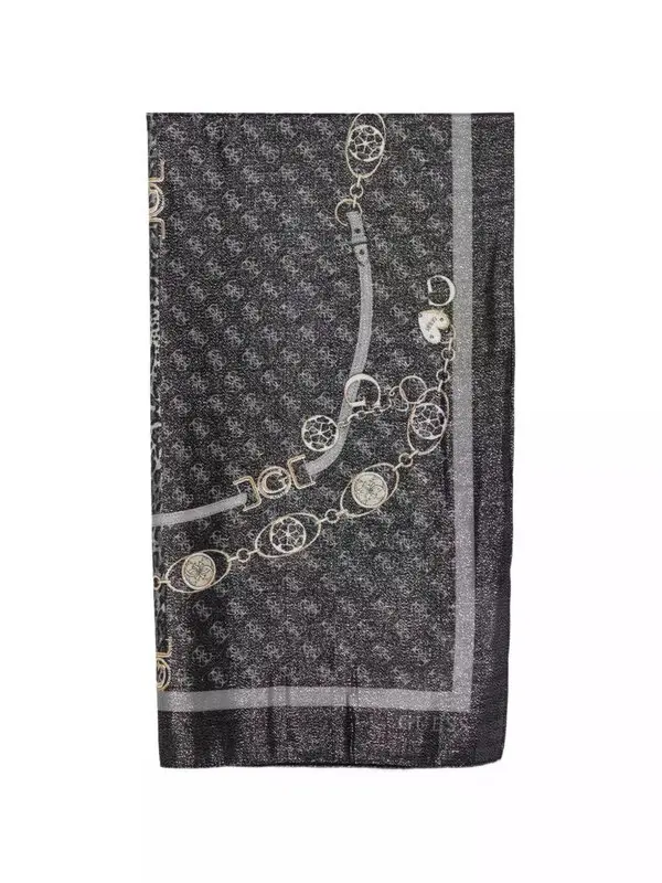 Guess Logo-print Chain-link Scarf