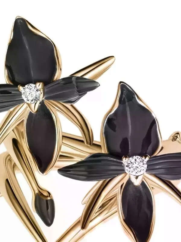 SHAUN LEANE Black Orchid Diamond Ring - Gold