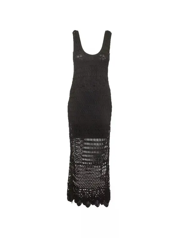 Sandro Regina Crochet-knit Dress - Black