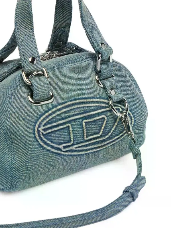 DIESEL® 1dr Dome-small Bowling Bag In Denim With Oval D Logo