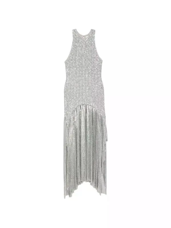Rabanne Sequin-embellished Chainmail Asymmetric Dress - Silver