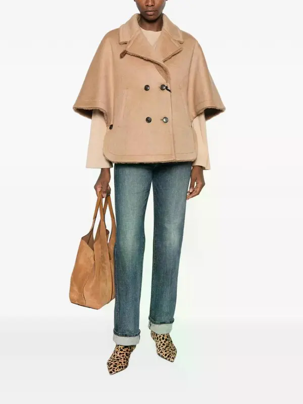 Max Mara Double-breasted Reversible Cape