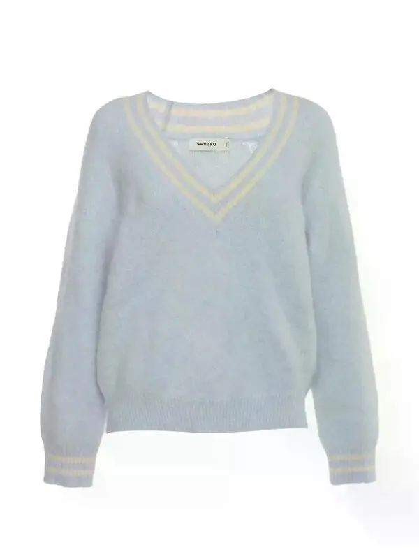 Sandro Cleo V-neck Sweater - Blue