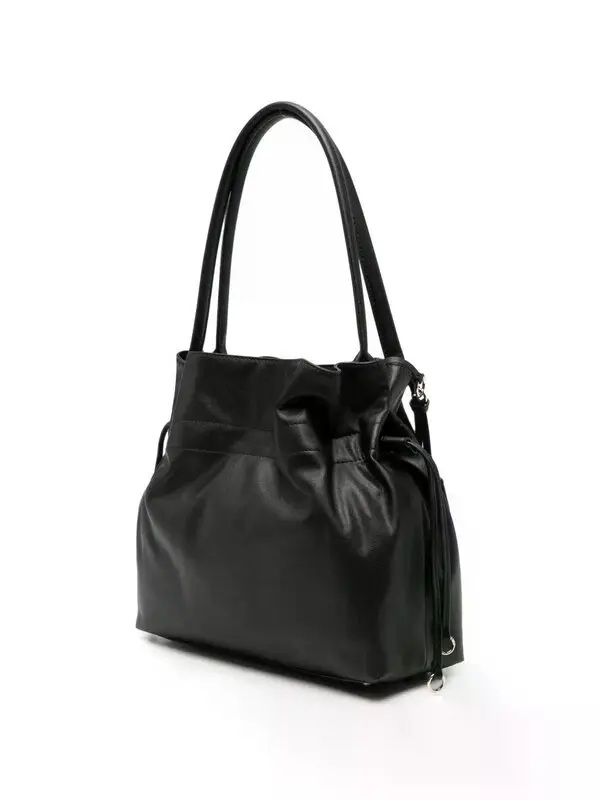 Guess Karima Drawstring-fastening Leather Tote Bag - Black