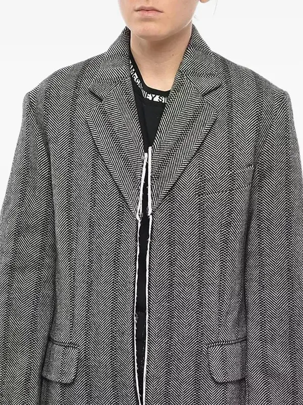 Stella McCartney Melany Herringbone Coat - Grey
