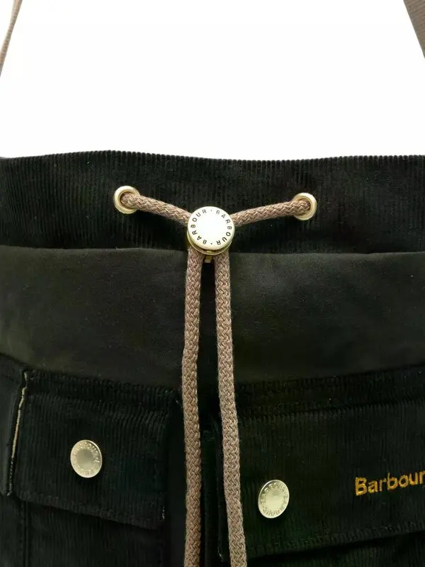 Barbour Mia Waxed Drawstring Shoulder Bag