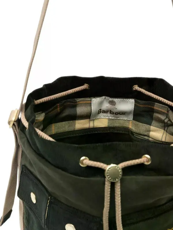 Barbour Mia Waxed Drawstring Shoulder Bag