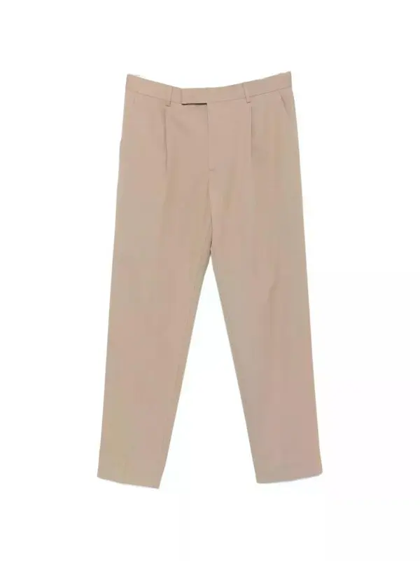 Zegna Single-pleat Cotton-blend Trousers