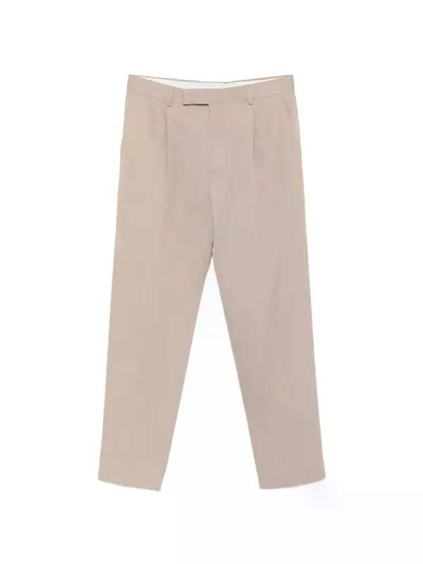 Zegna Single-pleat Cotton-blend Trousers