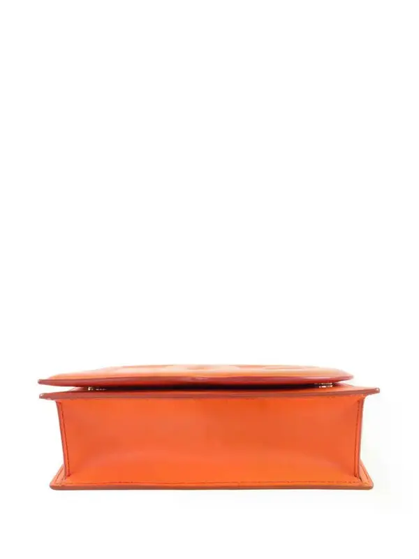 Dolce & Gabbana 2022-2026 Leather Dg Logo Flap Crossbody Bag - Orange
