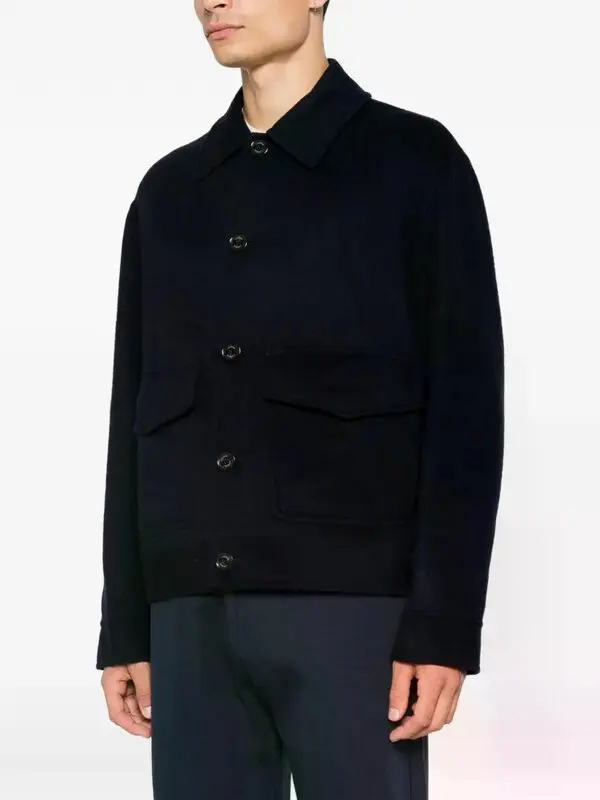 LARDINI Button-up Pocket-detail Shirt Jacket