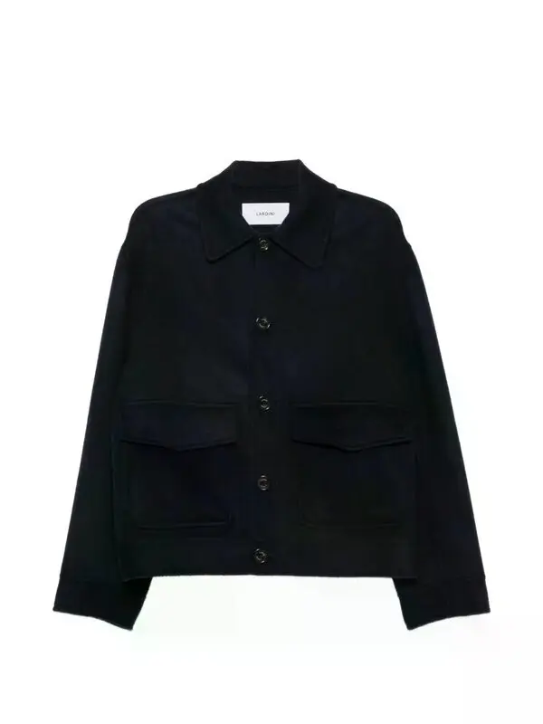 LARDINI Button-up Pocket-detail Shirt Jacket - Blue
