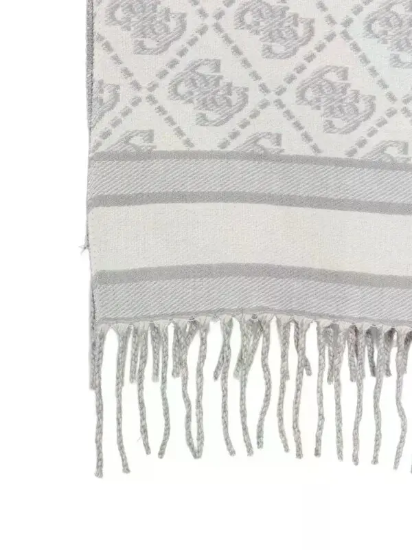 Guess Monogram-pattern Fringed Scarf