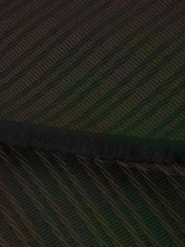 Emporio Armani Chevron-knit Frayed Scarf