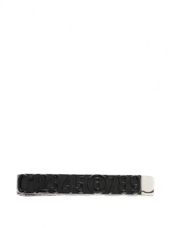 MAISON MARGIELA Numeric-logo Tie Clip - Black