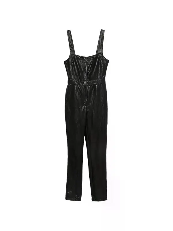 KRISTINA TI Button-up Sleeveless Jumpsuit - Black