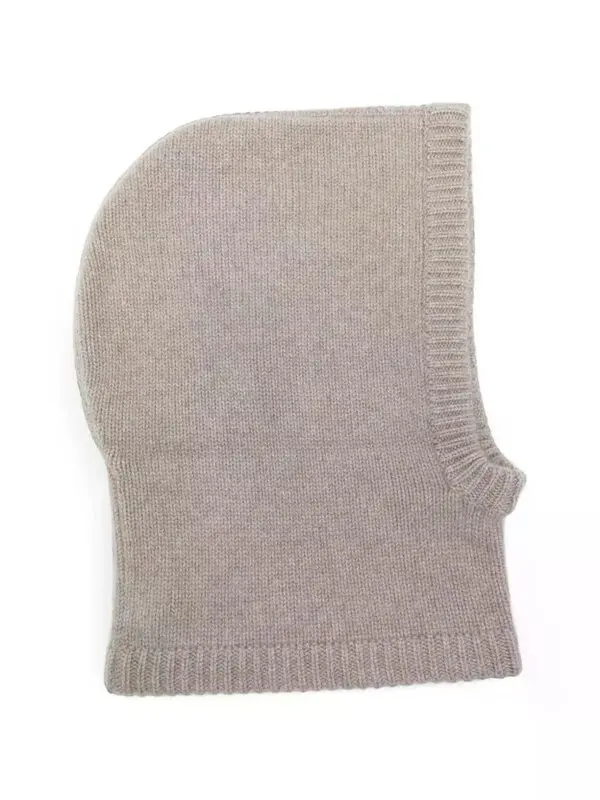 Soft Goat Ribbed-trim Balaclava