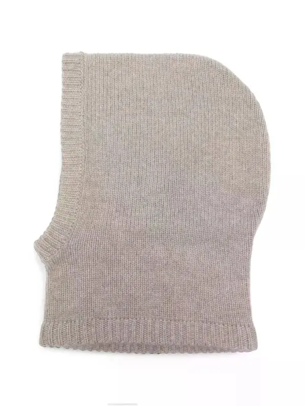 Soft Goat Ribbed-trim Balaclava