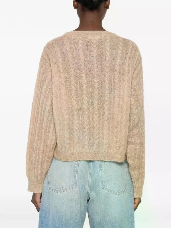 KRISTINA TI Cable-knit Boat-neck Sweater