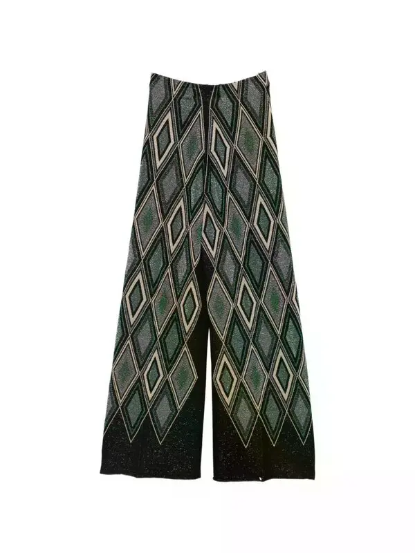 CIRCUS HOTEL Argyle-pattern Palazzo Pants