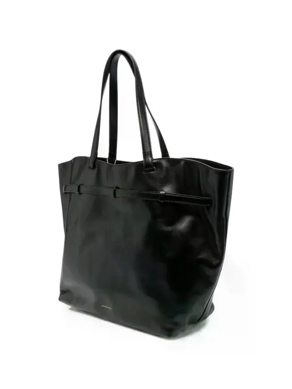 ANINE BING Small Elly Buckled Leather Tote Bag - Black