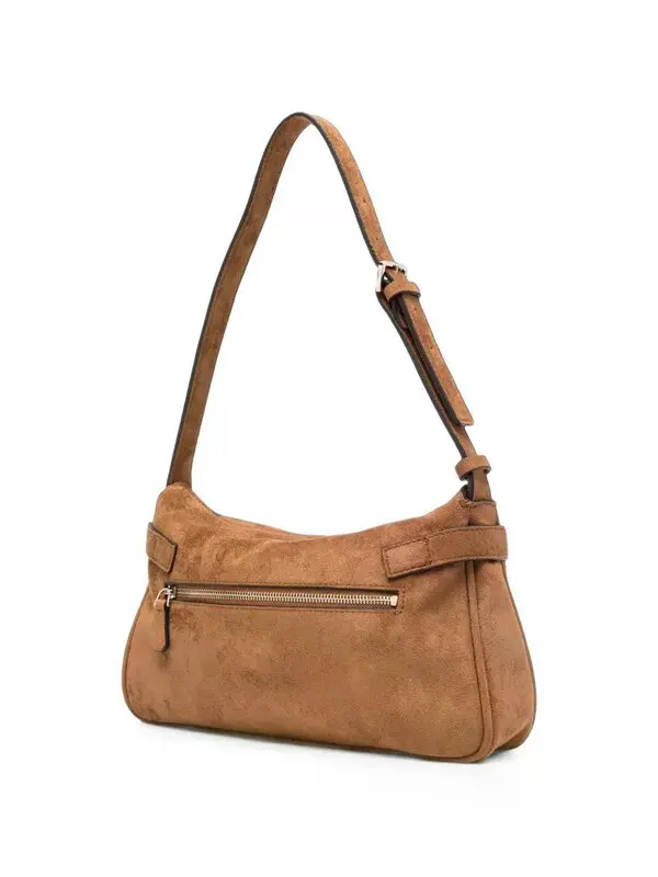 Guess Twist-lock Shoulder Bag - Brown