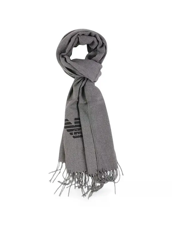 Emporio Armani Logo-print Fringed Scarf