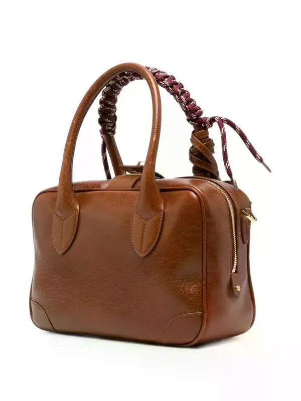 GOLDEN GOOSE Star-tag Leather Tote Bag - Brown